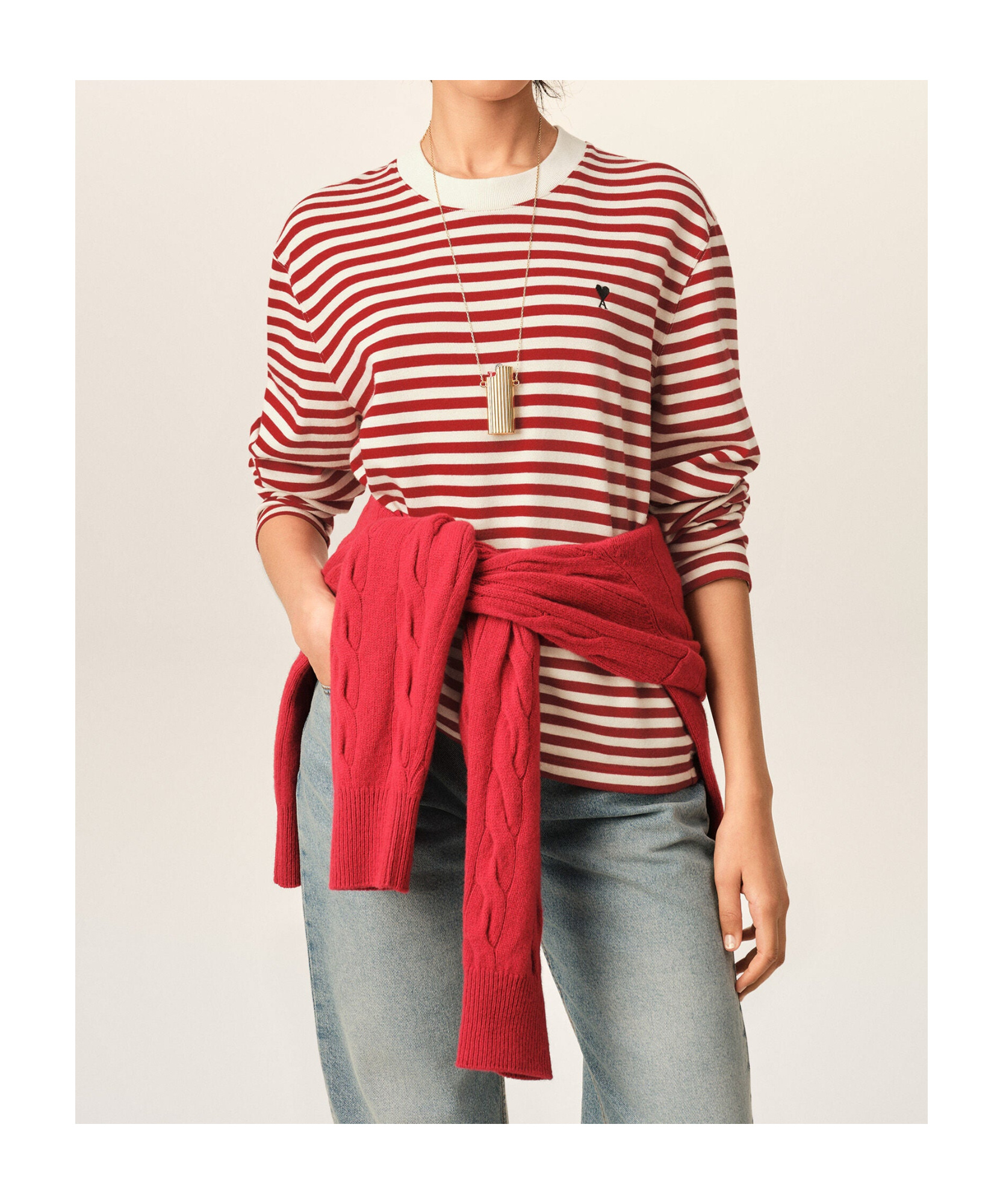 AMI AMI Marinière Striped Long-Sleeve T-Shirt